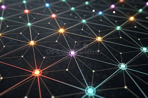 Abstract Representation Of Artificial Intelligence Neural Network Stock Illustration