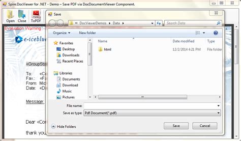 how to save word file to pdf using spire docviewer
