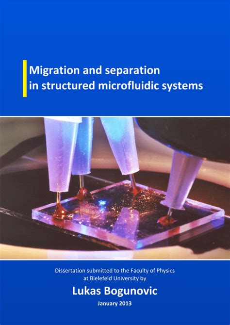 Pdf Migration And Separation In Structured Microfluidic Systems