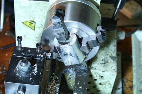 Squares: Turning a square part on a mini-lathe.