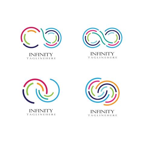 무한대 디자인infinity 로고 벡터 아이콘 템플릿 프리미엄 벡터