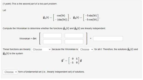 Solved 1 Point This Is The First Part Of A Two Part