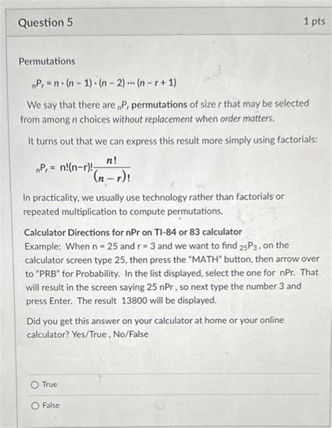 Solved Permutations Npr N⋅ N−1 ⋅ N−2 ⋯ N−r 1 We Say That