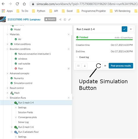 request feature update simulation instead starting a new run using
