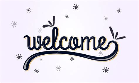 Premium Vector | Welcome handwritten inscription sign, welcome ...