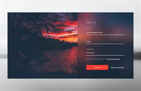 Sign Up Ui Design By Tyzon On Dribbble