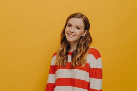 Premium Photo Young Happy Woman With Long Wavy Hair Feeling Amazing