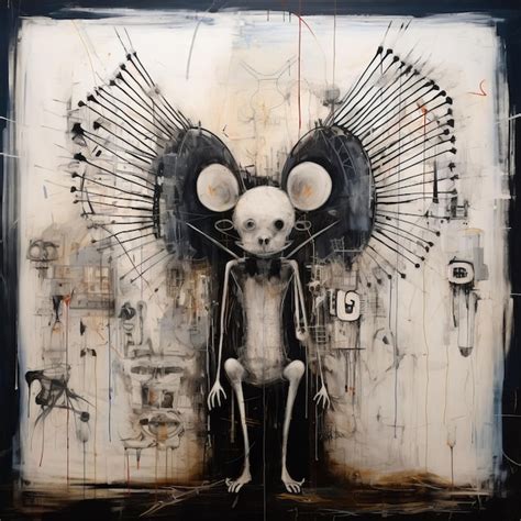 Premium Photo Intriguing Collaboration A Mouse Angel By Giger And