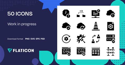 Work In Progress Icon Pack Filled 50 Svg Icons