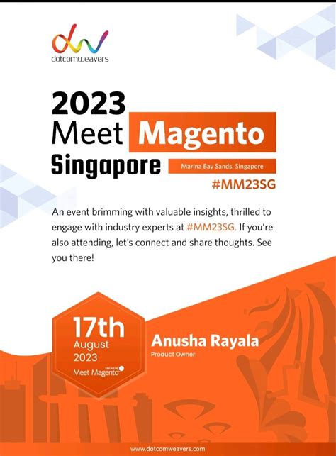 Anusha Rayala On Linkedin Mm23sg Magento2 Meetmagentosingapore