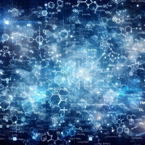 Chemical Formulas And Structures Creating A Scientific Background Stock