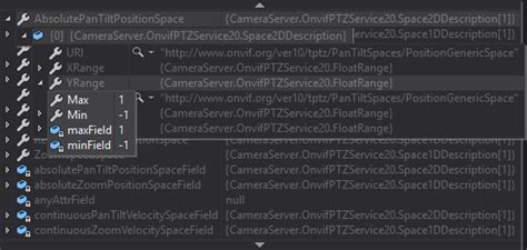 C How To Get Real Ptz Min Max Values Of An Onvif Ip Camera Stack