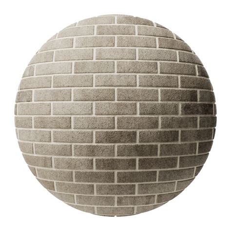 Muted Buff Brick Running Bond Pbr Texture 4k Superellipse