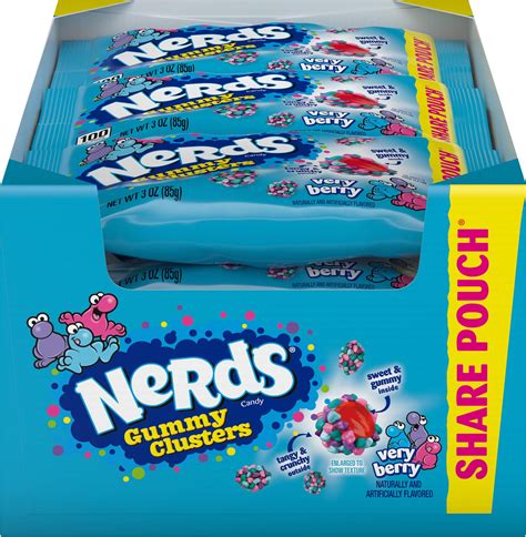Nerds Gummy Clusters Candy Very Berry 3 Ounce Pack Of