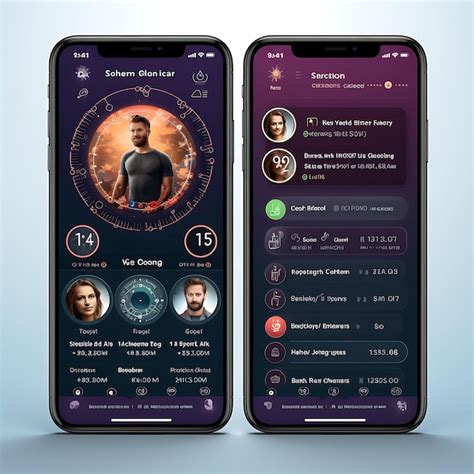 Premium AI Image Mobile App Layout Design Of Fitness Class Review And Rating App Interactive