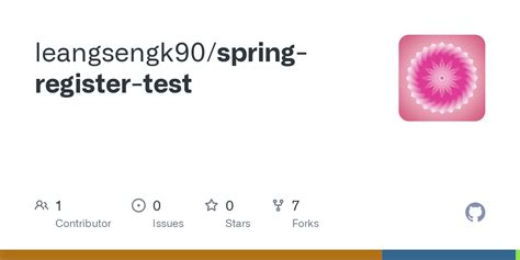 Github Leangsengk90spring Register Test