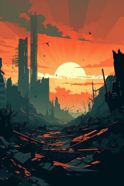 Premium Ai Image Minimalistic Vistas Illustrated Geometry Delight