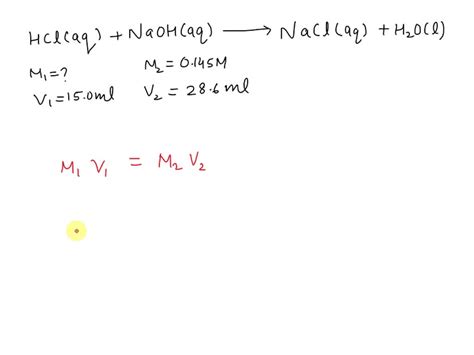 SOLVED What Is The Molarity Of An HCl Solution If ML HCl Solution Is Titrated With ML