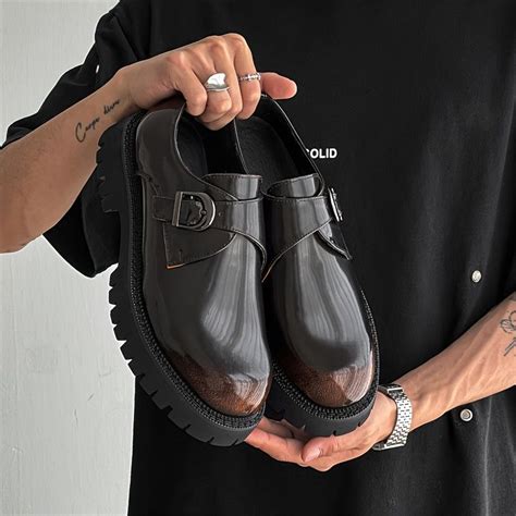 Temu｜elegante Zwarte Loafers Voor Heren Met Gesp Stijlvolle Casual En Formele Schoenen Voor