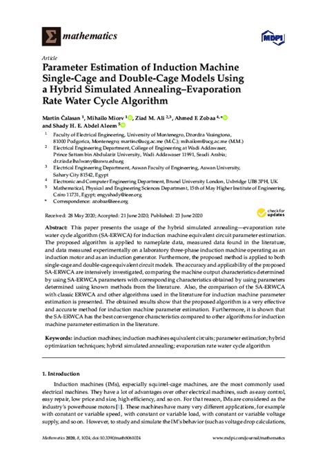 pdf parameter estimation of induction machine single cage and double