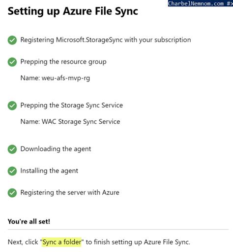 Set Up Azure File Sync In Windows Admin Center Version 1910 Charbel