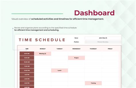 Time Schedule Template In Excel Google Sheets Download Template Net