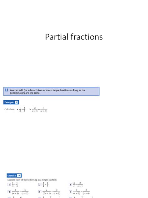 Partial Fractions Pdf