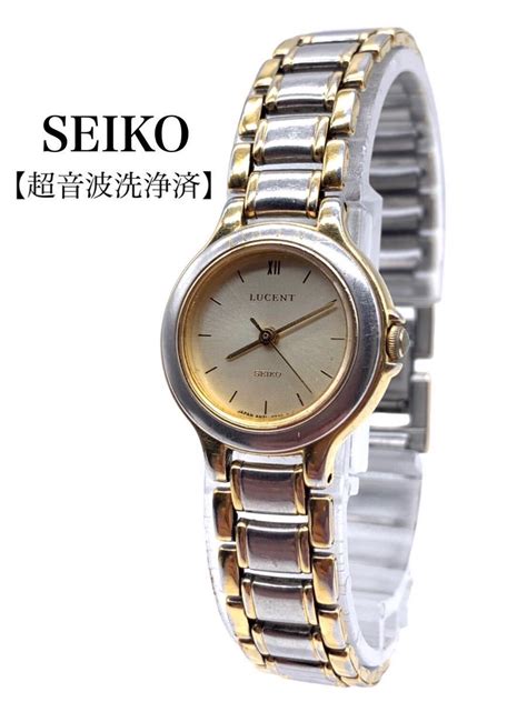 極 超高級 Seiko セイコー ブランド ゴールド 腕時計 小物 Lucent 4n21 0340 60g ジャンク メンズ レディース