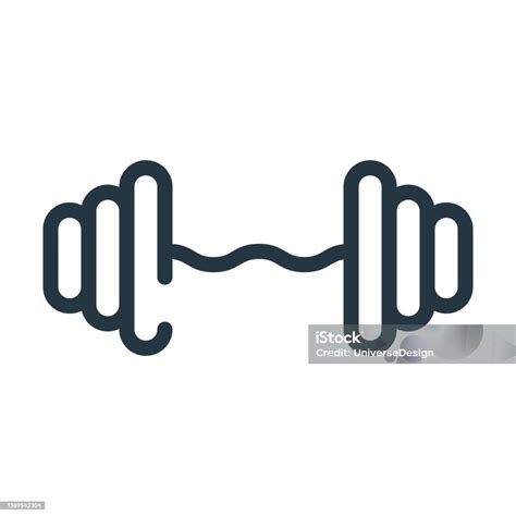 아령 바 얇은 선 아이콘 힘 체육관 및 피트니스 개념 고립 된 개요 기호에서 체육관 선형 아이콘 웹 디자인 및 앱에 대한 벡터