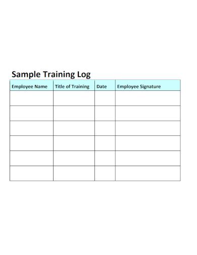 12 Free Training Log Samples To Download 12 Free Training Log Samples To Download