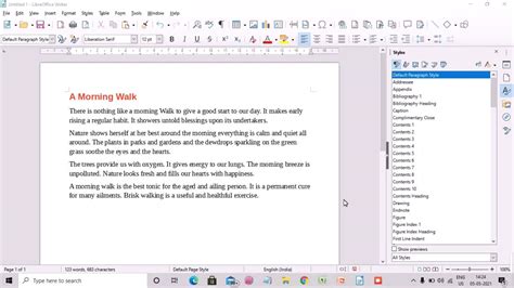 Topic Creating New Style In Libreoffice Lecture 2 Unit 1 Level 2 Youtube