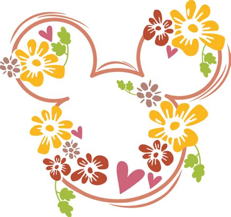 Mickey Mouse Flower Png Digital File Disney Mickey Mouse He Inspire