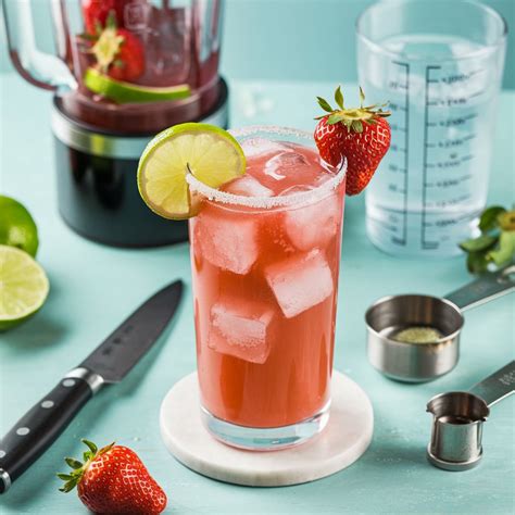 Virgin Strawberry Daiquiri Mocktail Recipe Thirsty Tales
