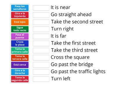 Spanish Directions Teaching Resources