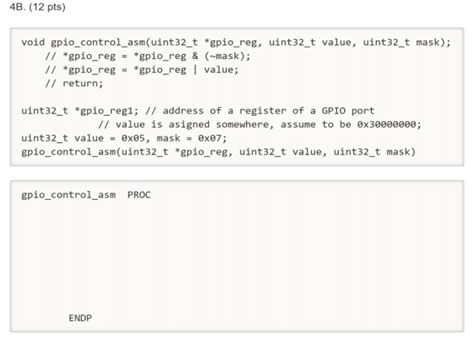 Problem Write Asm Subroutines To Perform The Chegg Com