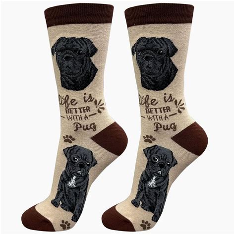 Koirasukat Mopsi Musta Nostalgiashop