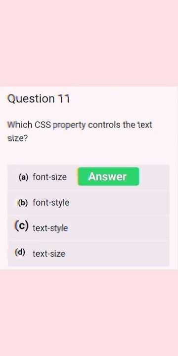 Css Quiz Questions Day 11shorts Coding Python Technolearning98 Youtube