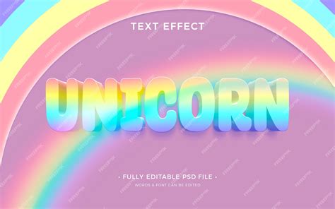 Premium Psd Unicorn Text Effect