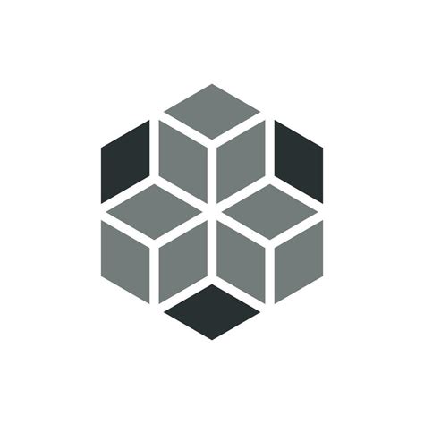 Blockchain Technology Vector Icon In Flat Style Cryptography Cube