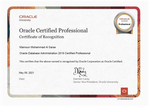 Mamoon Saras On Linkedin Oracle Certification Ocp