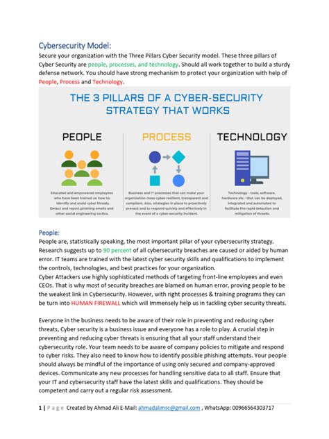 Cybersecurity Model Download Free Pdf Security Computer Security