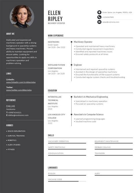 Machinery Operator Resume Example Duties Experience