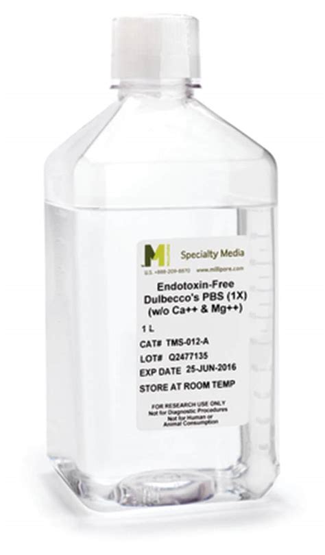 Milliporesigma Chemicon Endotoxin Free Dulbeccos Pbs 1x W O Ca