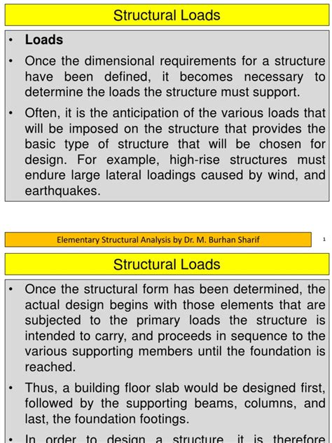 Lec 2 Loads Pdf Structural Analysis Structural Load