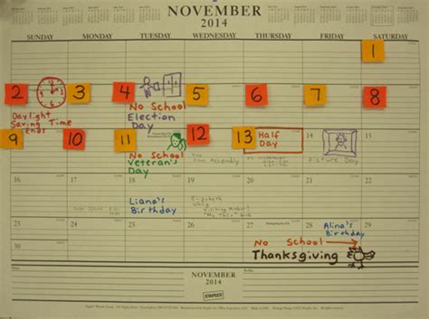 Teacher Ink Calendar Color Coding