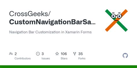 Github Crossgeekscustomnavigationbarsample Navigation Bar