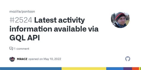 Latest Activity Information Available Via Gql Api · Issue 2524