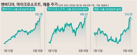 Ms·애플 비켜”엔비디아 설립 31년만에 시총 1위 탈환