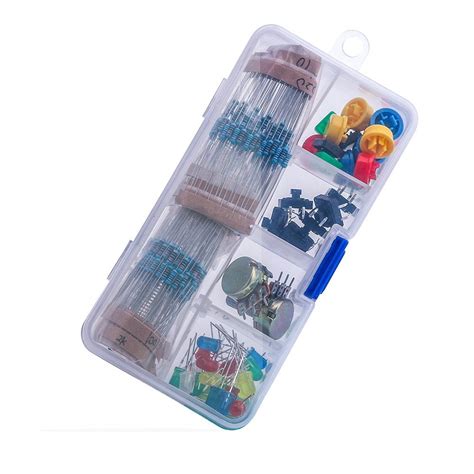 Electronics Component Pack With Resistors Leds Switch Potentiometer