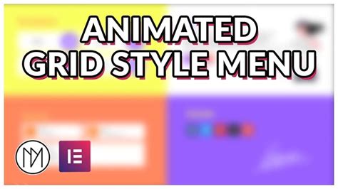 grid style animated menu elementor and gsap tutorial dmmotionarts